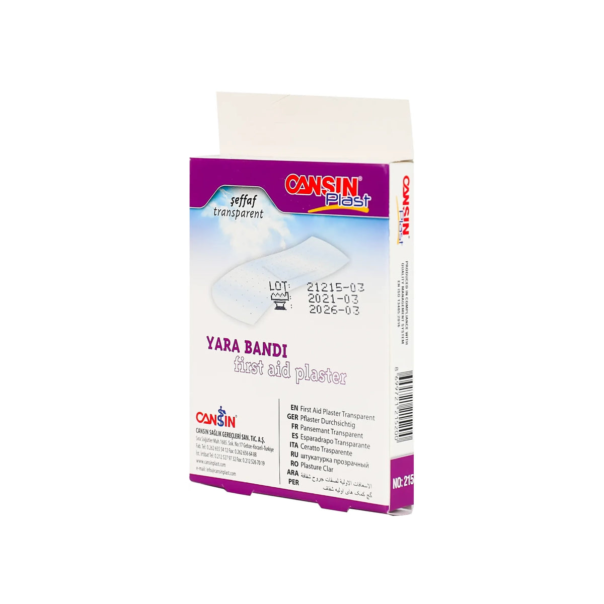 Cansin Plast First Aid Plaster Transparent 20 Pcs – Pharmalife-KW