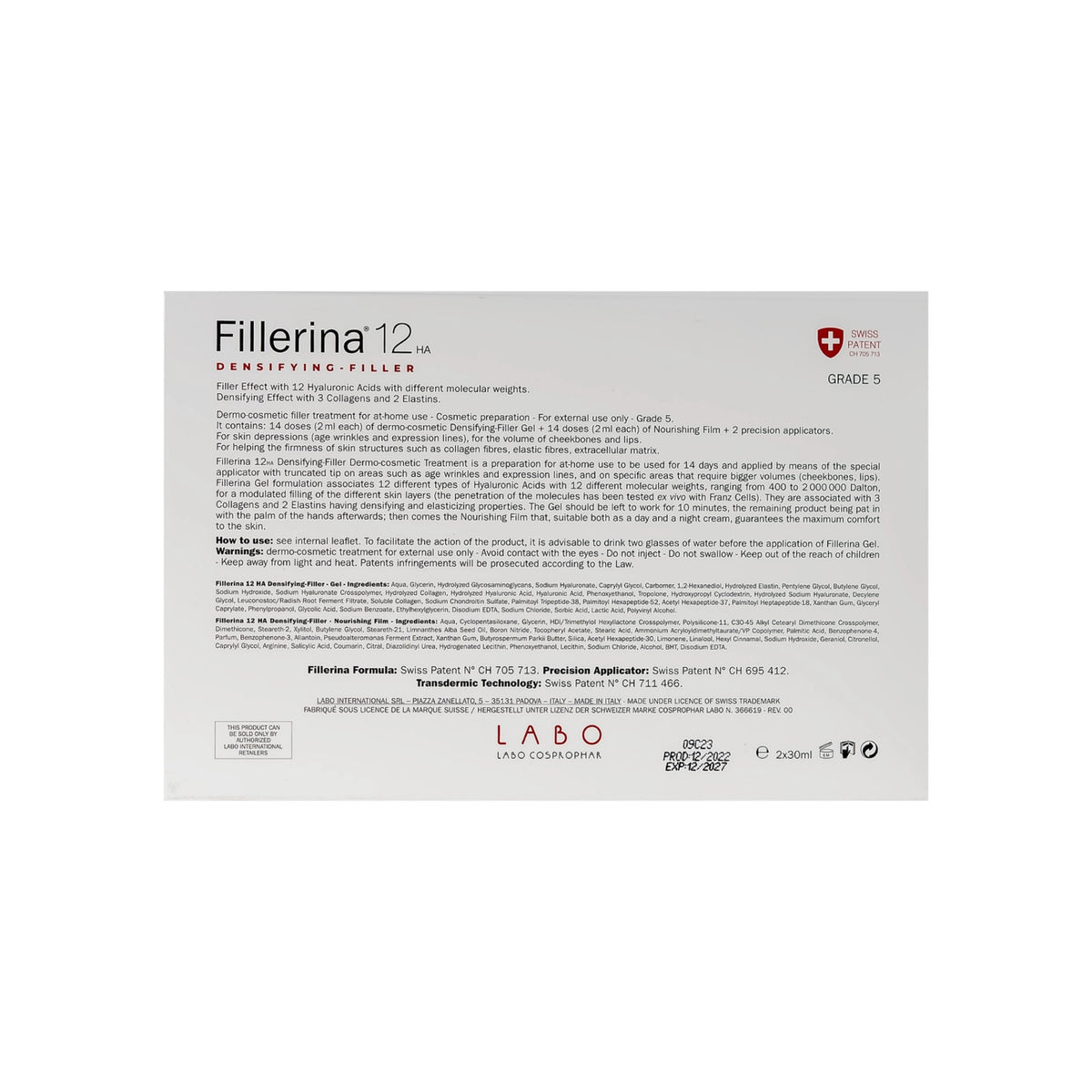 Fillerina 12 Densifying Filler Treatment Grade 5 - 2 Vials _ 30 ml ...